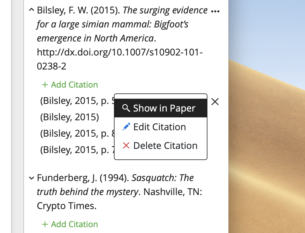 Working with Citations in the PERRLA Add-in – PERRLA