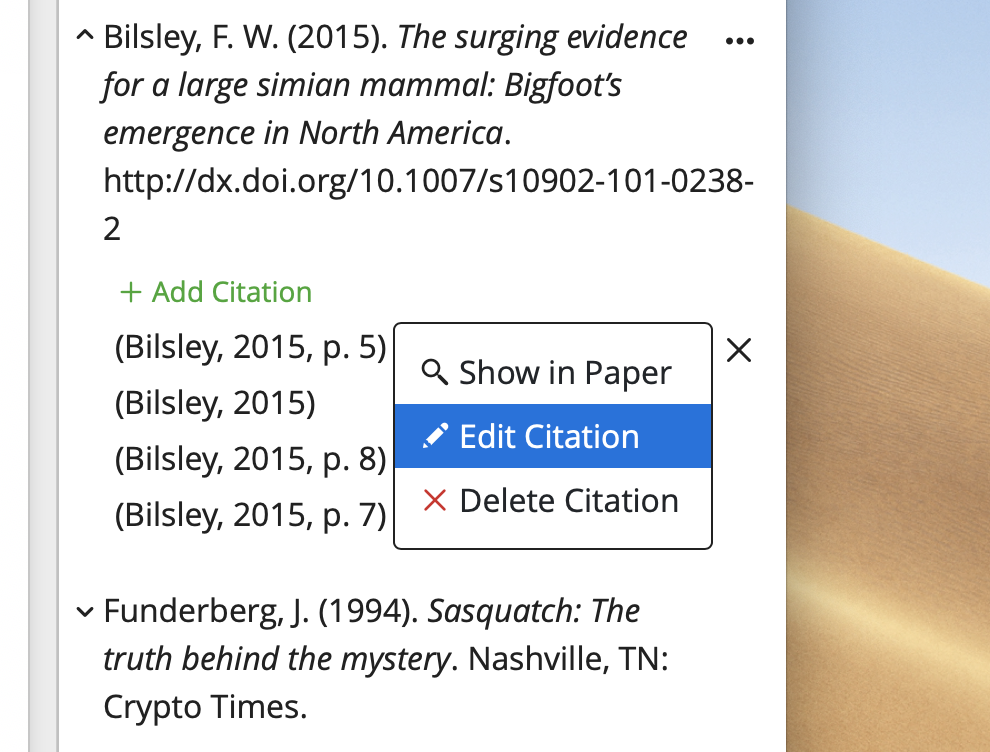 Working with Citations in the PERRLA Add-in – PERRLA